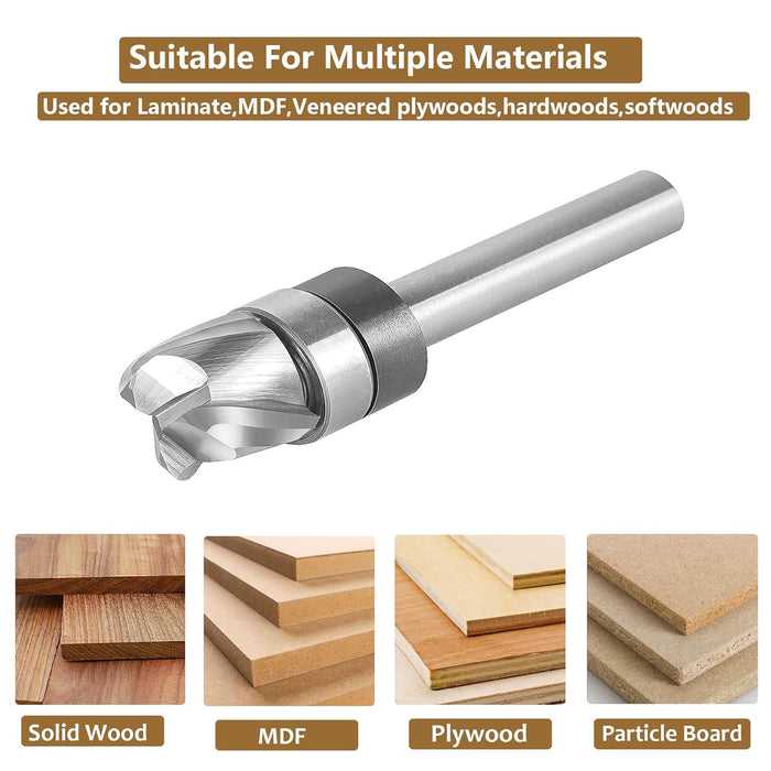 SpeTool Bowl & Tray Round Nose Router Bits 1/4" Radius Top Bearing ...