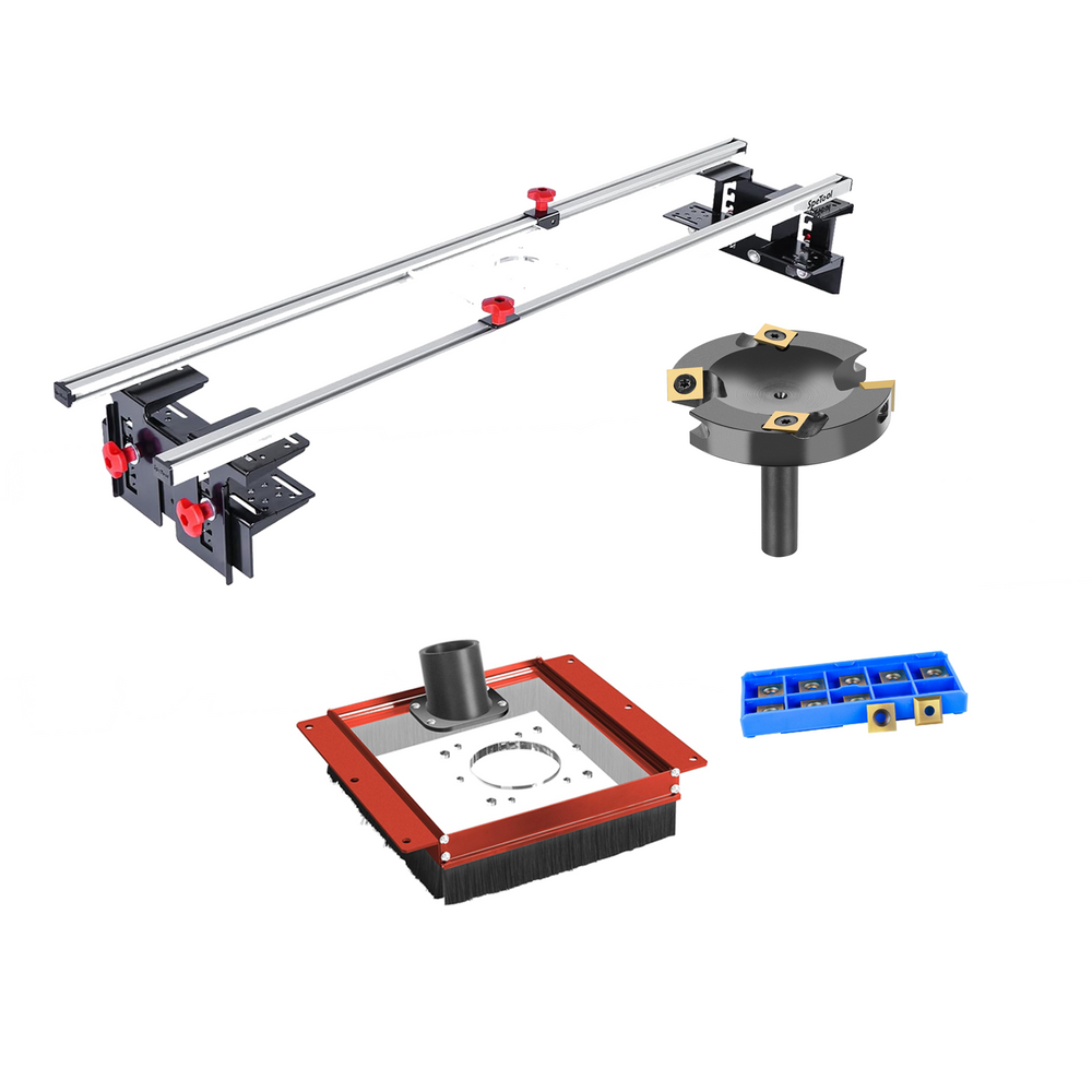 SpeTool S01001 Router Sled & S01002 Dust Collection Shroud Bundle Set