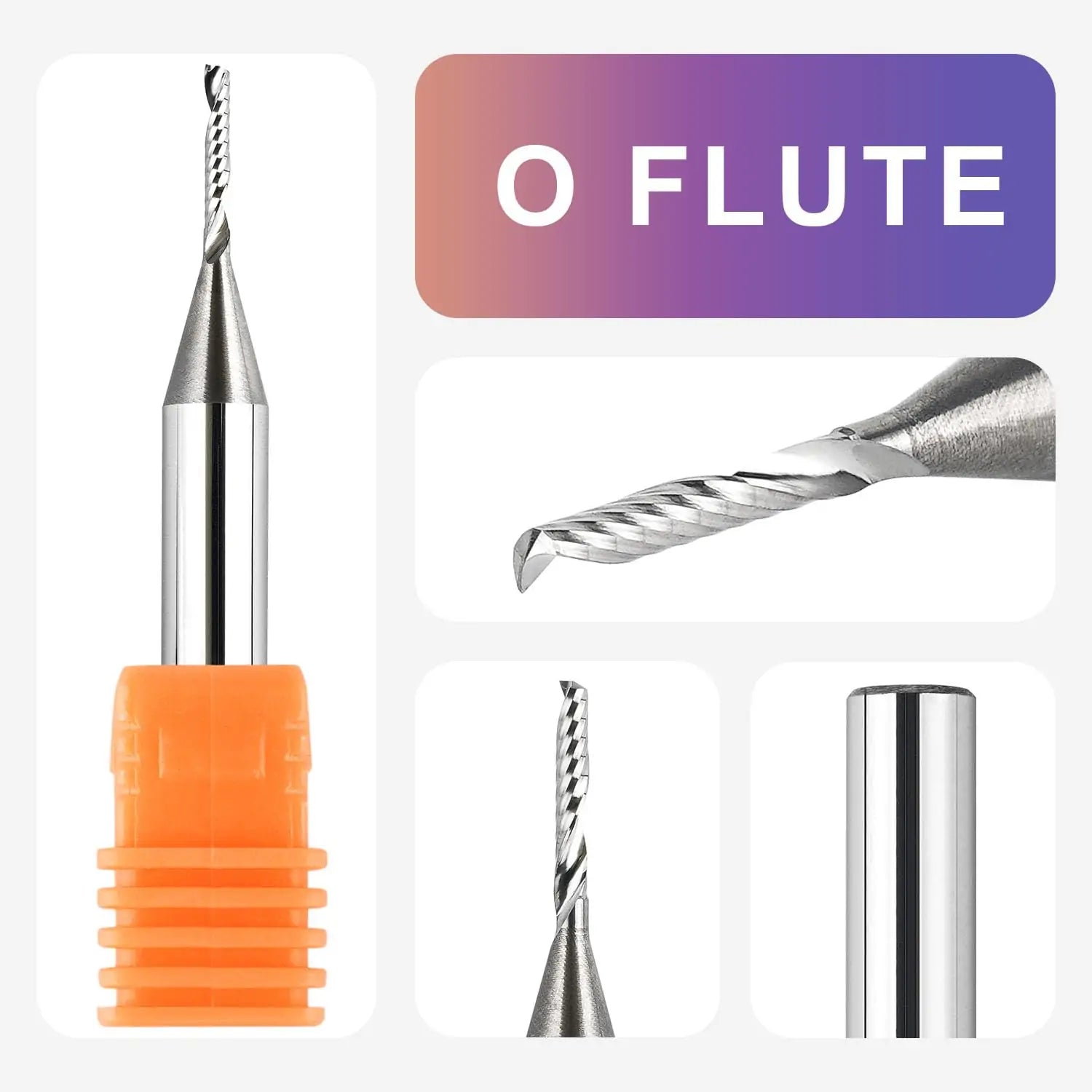 SpeTool 1/16 Dia CNC Carbide Spiral O Flute 1/4 Shank UpCut Router Bit SpeTool 1/16 Dia CNC Carbide Spiral O Flute 1/4 Shank UpCut Router Bit