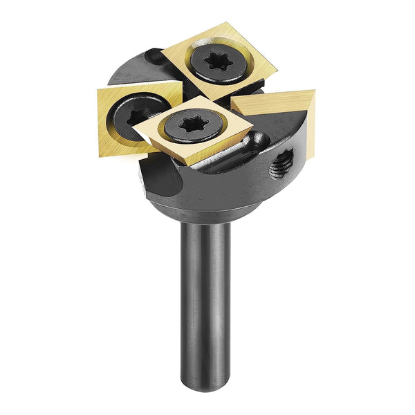 SpeTool ATS Coated Insert 2+2 1" Dia 1/4" Shank Surfacing Router Bit