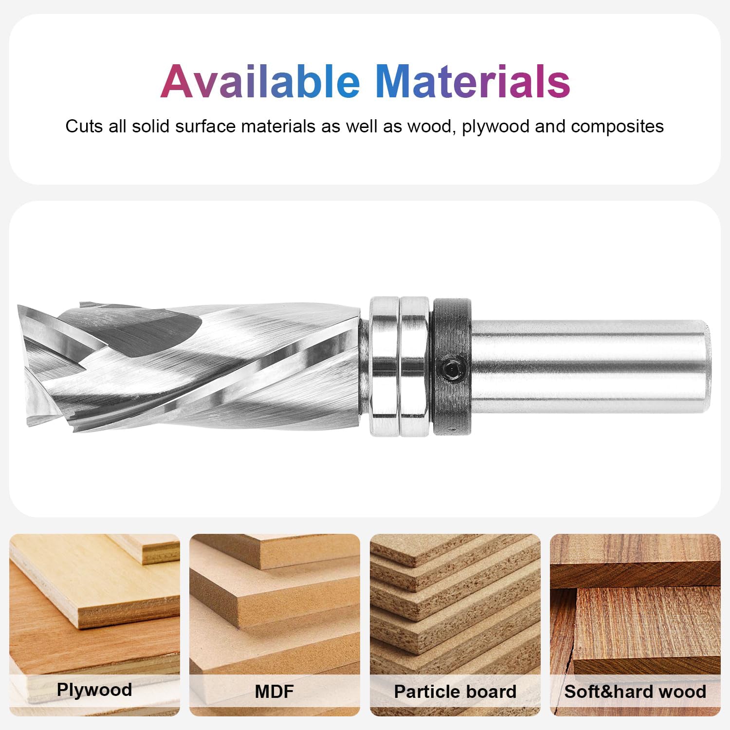 SpeTool 3/4 Dia 1/2 SHK Flush Trim Compression Top Bearing Router Bit SpeTool 3/4 Dia 1/2 SHK Flush Trim Compression Top Bearing Router Bit