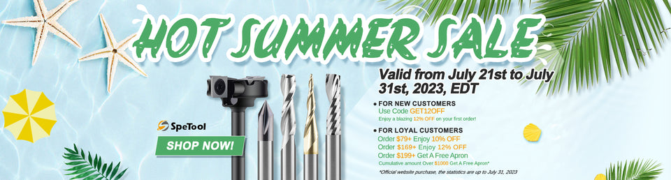 SpeTool Tapered Ball Nose Bits - Precision Tools for Smooth Curved Profiles