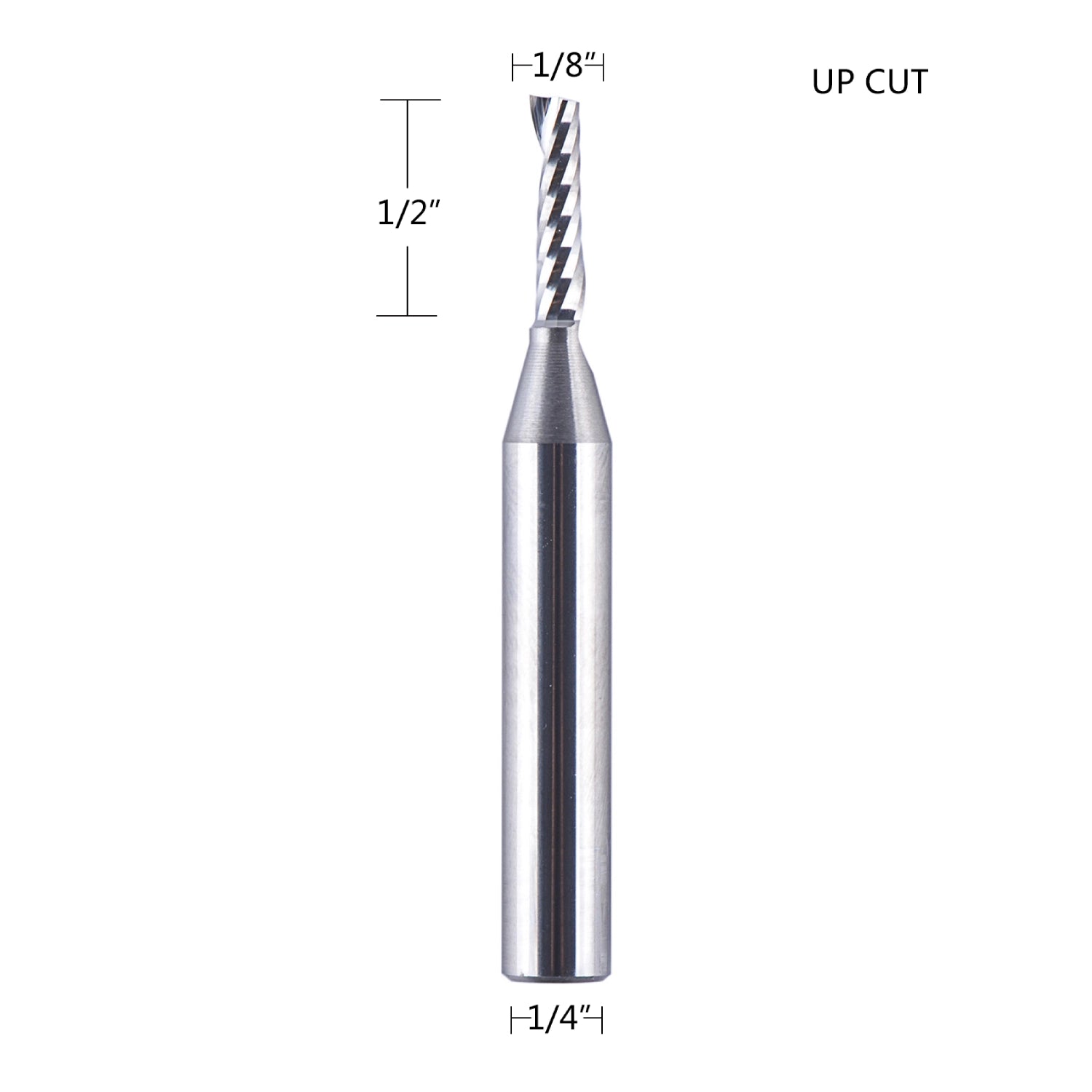 SpeTool 1/8 Dia 1/4 Shank UpCut Carbide CNC Spiral O Flute Router Bit SpeTool 1/8 Dia 1/4 Shank UpCut Carbide CNC Spiral O Flute Router Bit