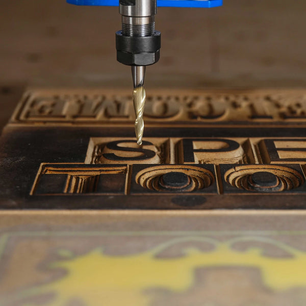 SpeTool 1/16" Radius ZrN Coated 3D Carve Tapered Ball Nose Router Bit